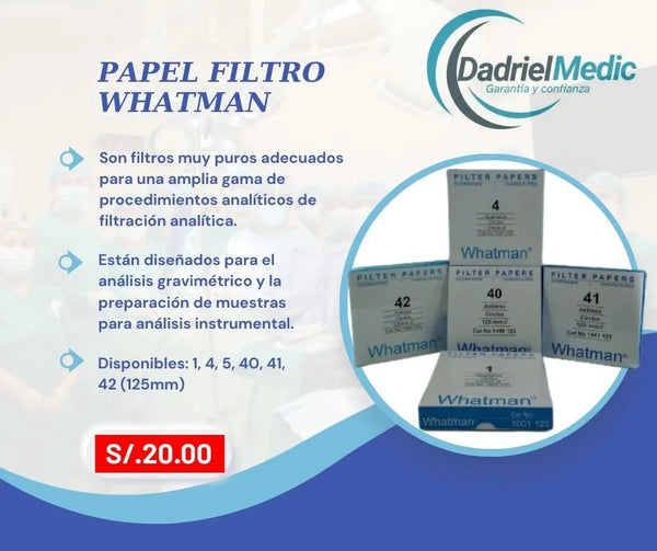 Papel filtro whatman - Dadriel Medic
